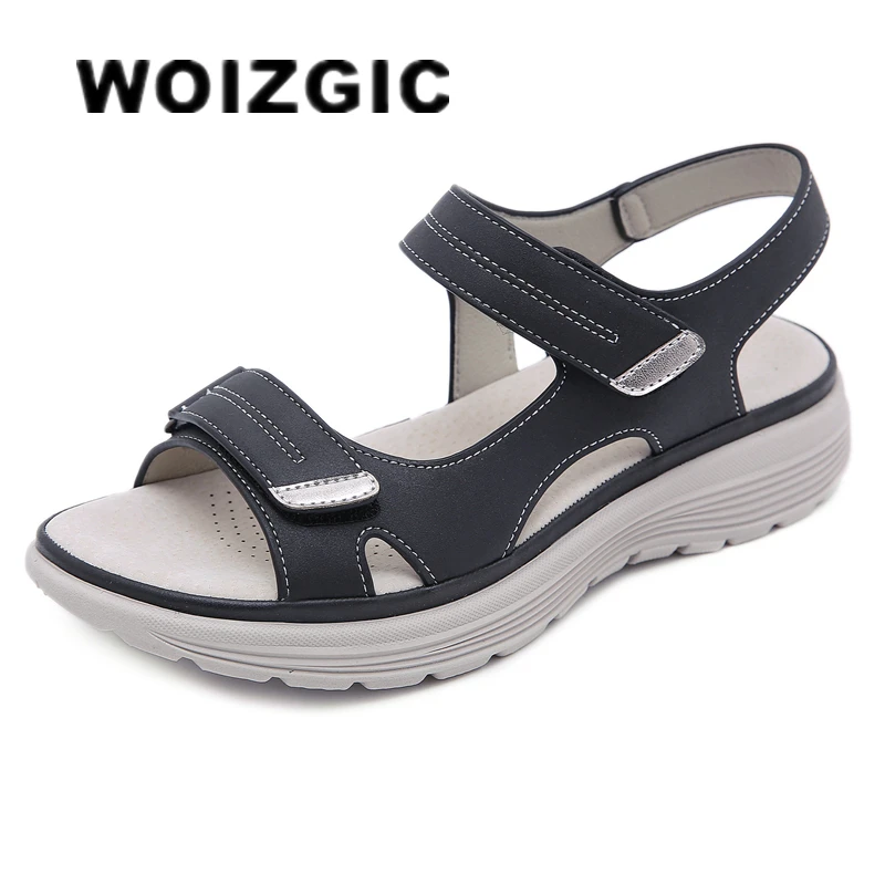 Woizgic Women's Ladies Mother Female Pu Leather Sandals Shoes Platform ...