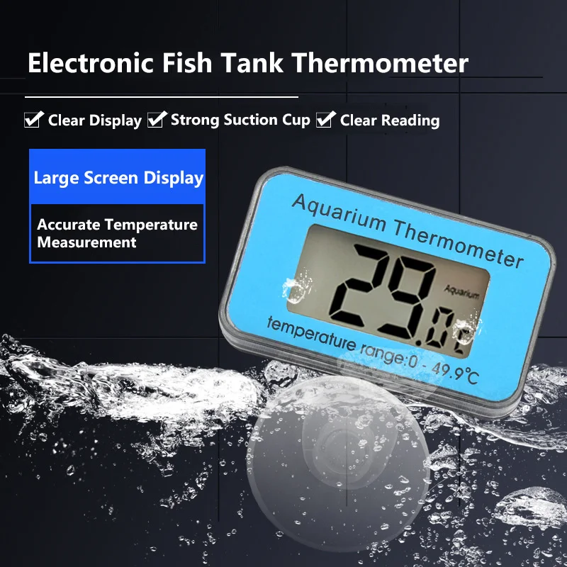 1Pcs Waterproof LCD Digital Fish Tank Aquarium Thermometer Submersible ...