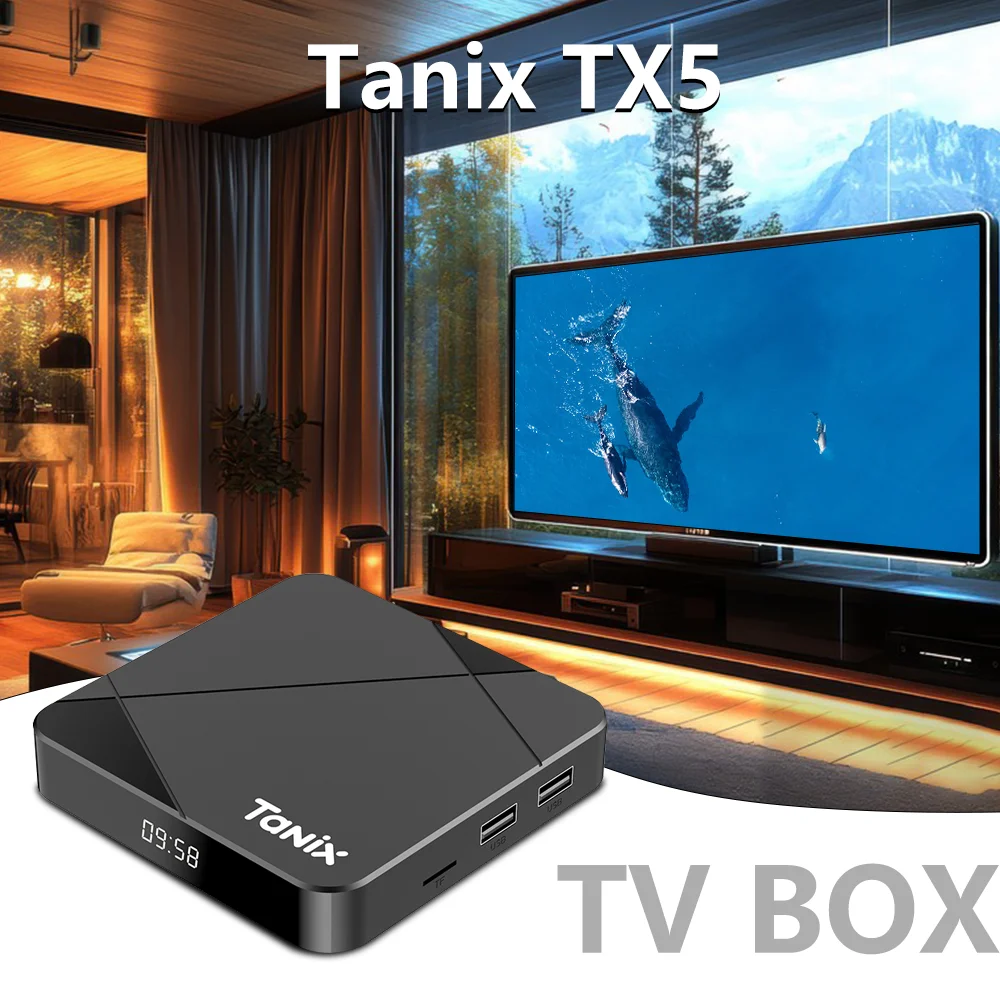Original TANIX TX5 Amlogic S905Y5 Android14 4K Video LAN Wifi6 BT5.0 ...