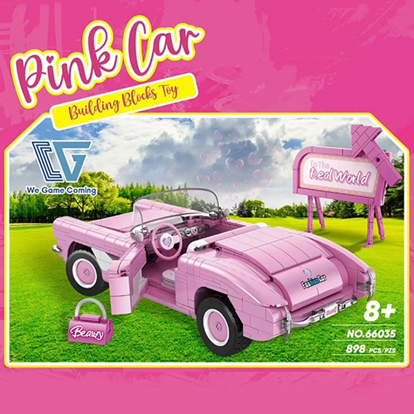Movie-Game-MOC-WGC-66035-Pink-Fashion-Barbie-Car-Model-800PCS-Building ...