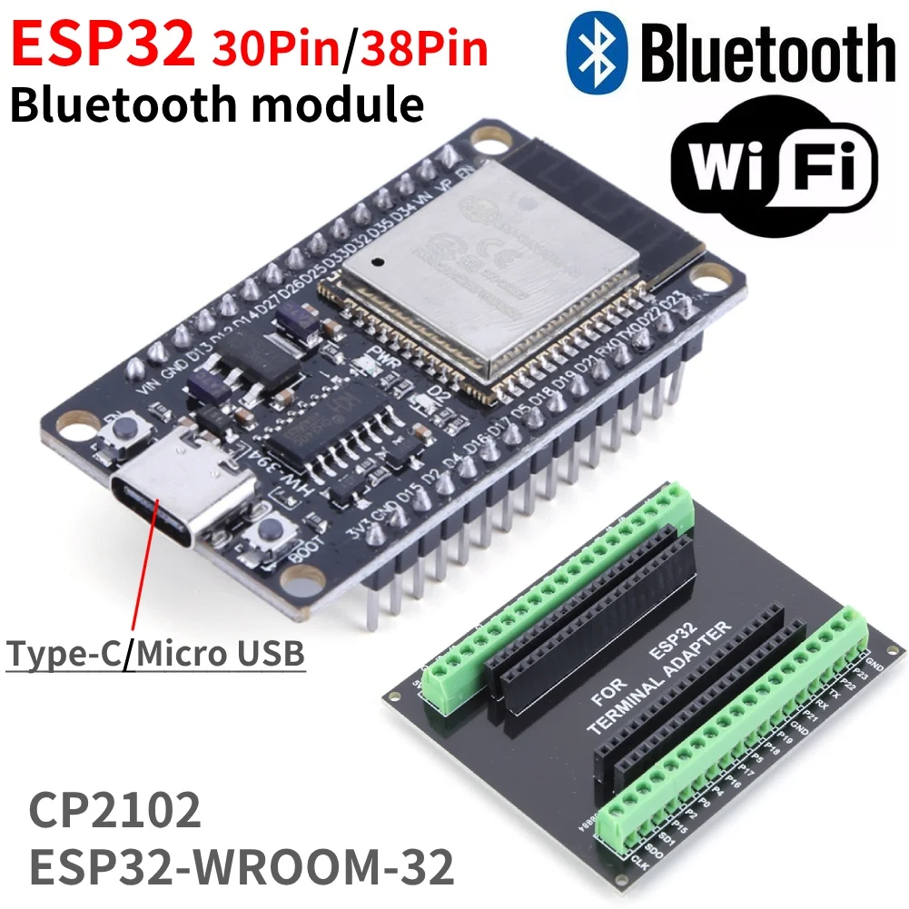 ESP32-ESP-32S-ESP-WROOM-32-WIFI-Board-Bluetooth-module-Dual-Core-32Bit ...