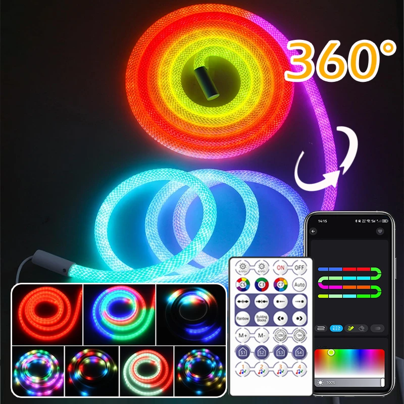 5V-Neon-LED-Strip-60LEDs-m-360-Degree-Round-Neon-LED-Strip-Kit-Rope ...