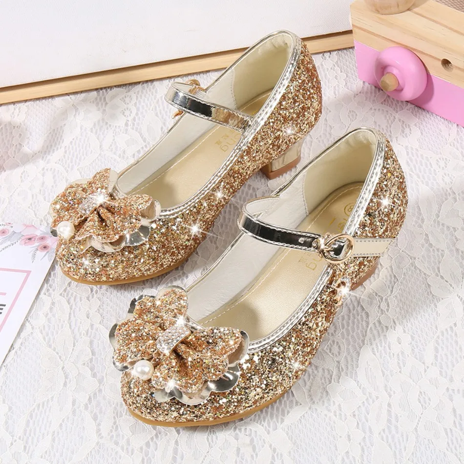 Classic Bow Girl Pu Leather Shoes For Girls Party Dance Children Shoes ...