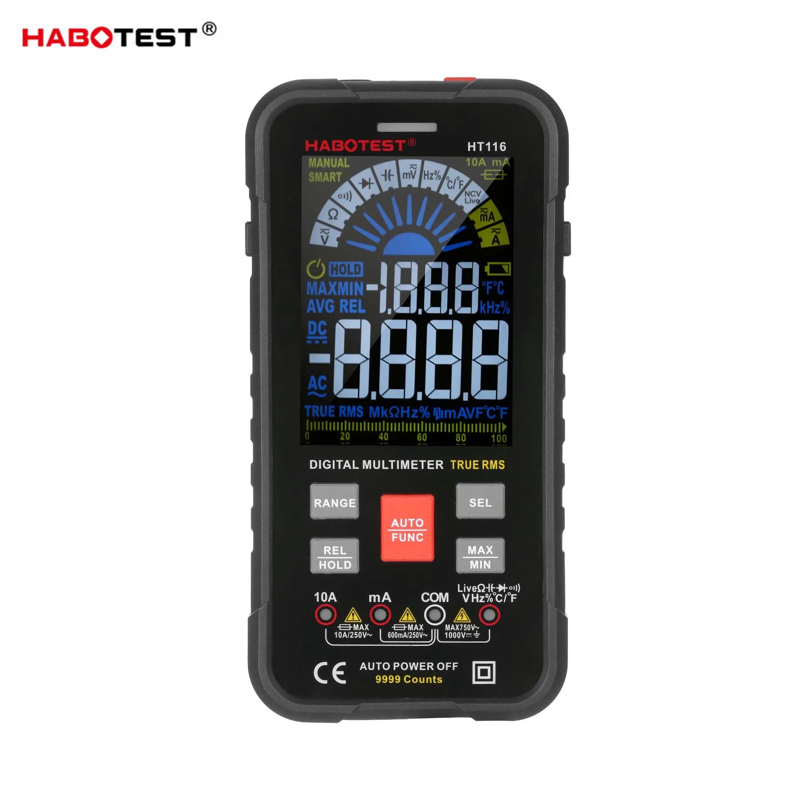 Professional-Smart-Multimeter-Digital-HT116-Auto-Range-1000V-10A-Tester ...