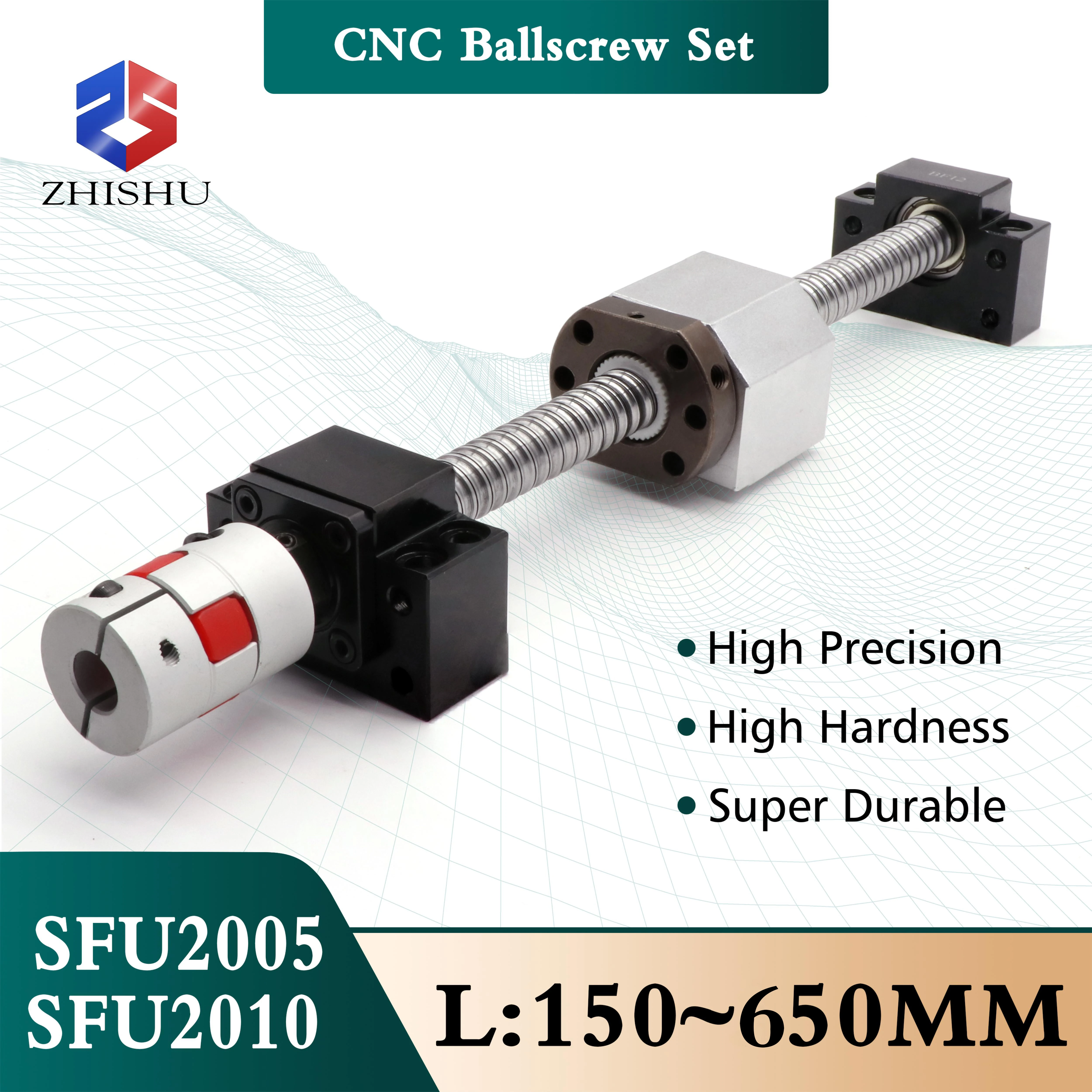 SFU SFU2005 SFU2010 vidalı Set 150 650 MM Metal/plastik Insert bilyalı ...