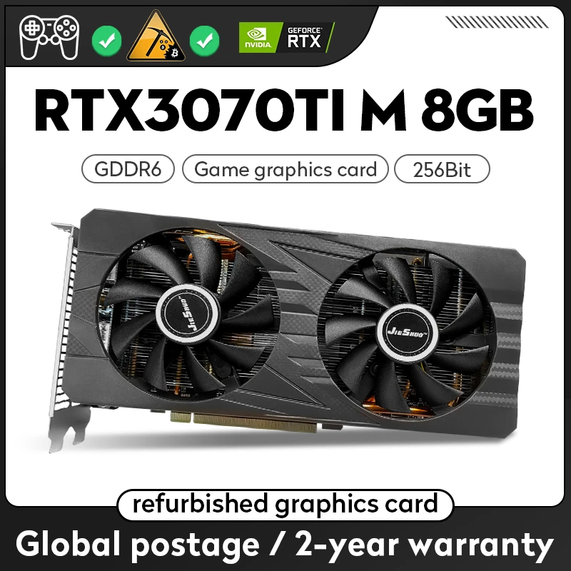 Jieshuo rtx3070ti m 8gb 256bit gddr6 placa gráfica do computador rtx 3070ti 8g notebook chip ...