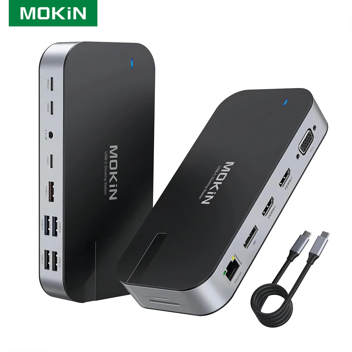 MOKiN-15-in-1-Docking-Station-USB-C-Hub-USB-Adapter-Laptop-Dock-with-4K ...