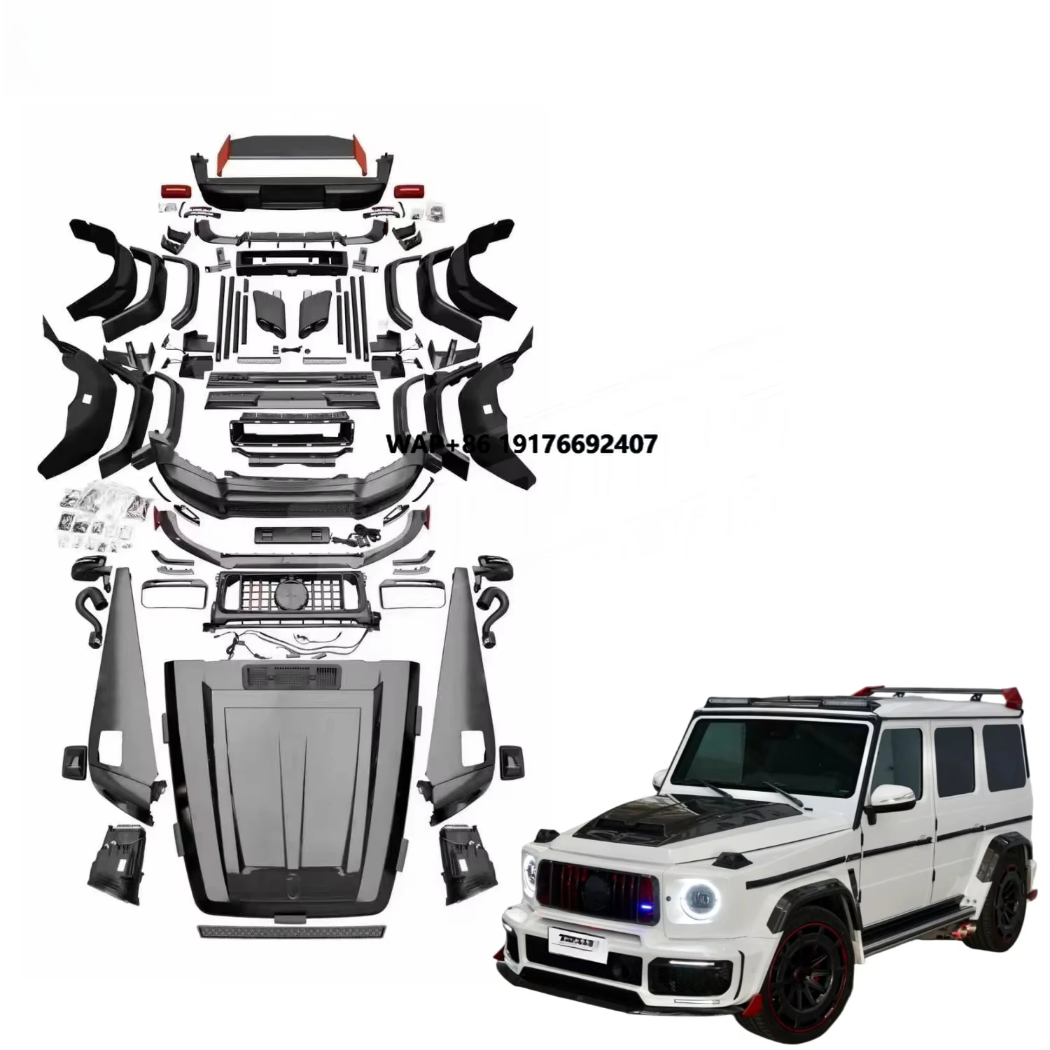 B Style G900 R Dry Carbon Fiber Body Kit for G Class W463 2002-2018 New ...