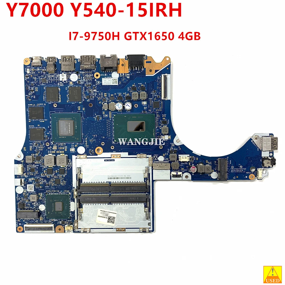 Placa base para ordenador portátil Lenovo Legion Y7000, Y540-15IRH, SRF6U, I7-9750H, GTX1650 ...