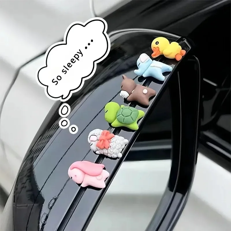 6pcs Mini Car Dashboard Toys Cute Toy Animals Animal Ornaments Car ...