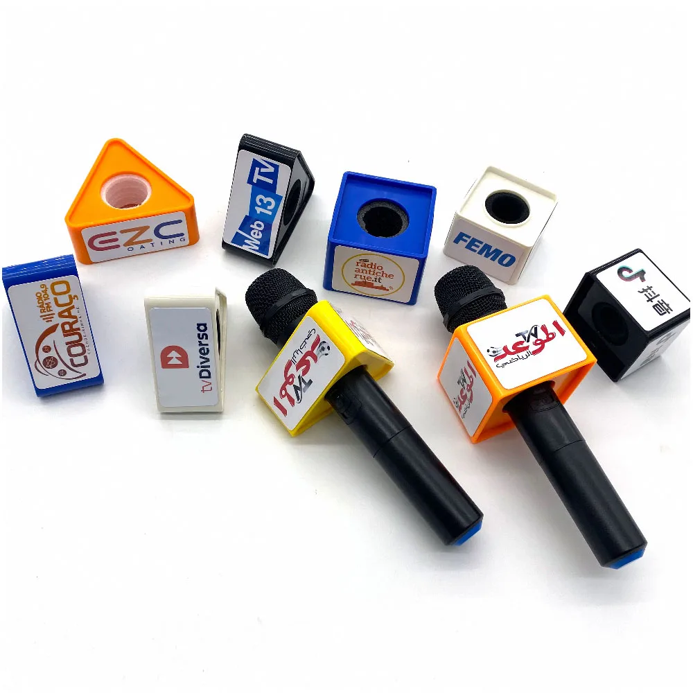 Microphone With Logo TV Channel Mic Strahlen Foam
