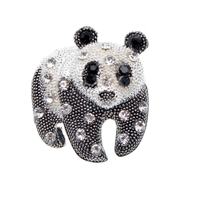 CINDY XIANG Black And White Color Panda Brooch Unisex Fashion Animal ...