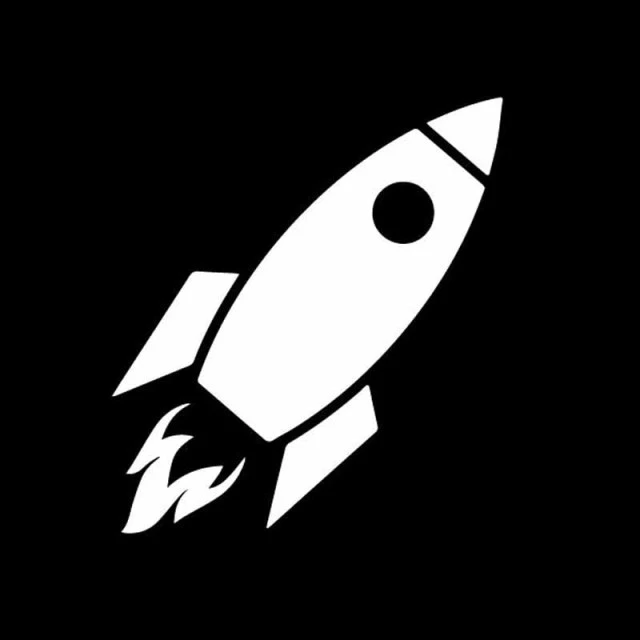 Animated Rocket With Black Background