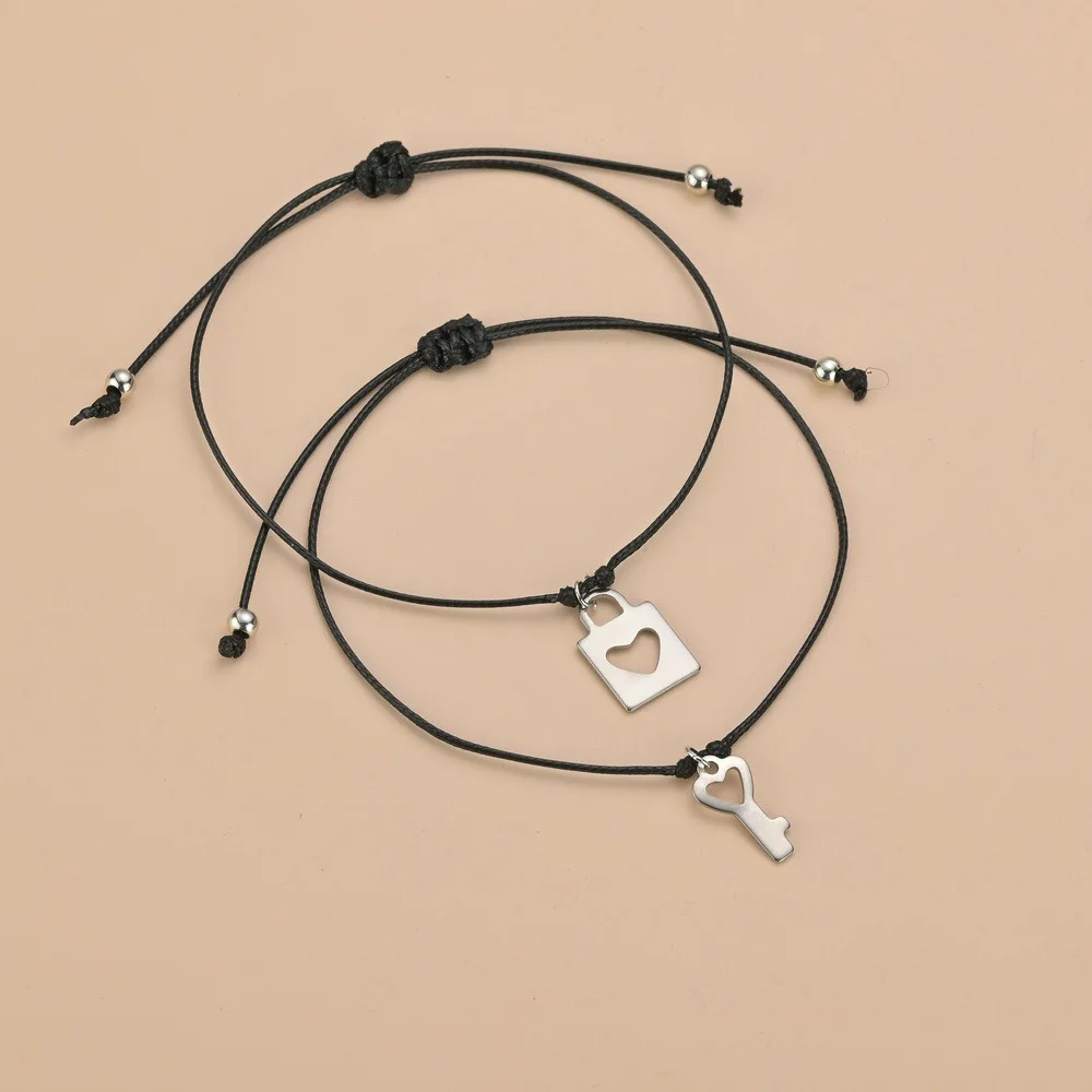 Bracelet Couple Clé et Cadenas - Bracelet-Couple.fr