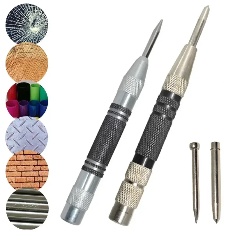 Automatic-Center-Punch-Loaded-Hole-Punch-Hand-Tools-Sets-Woodworking ...