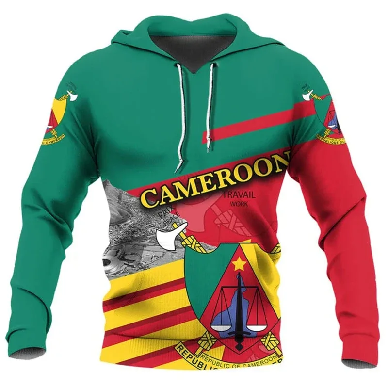 1 Piece Custom Your Picture Africa Cameroon Flag 3D Printed Hoodie For ...