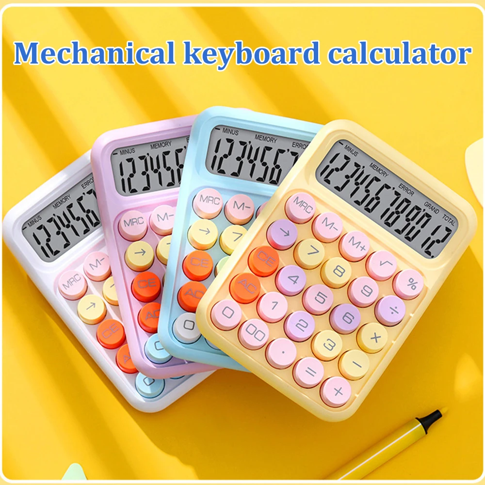New-Calculator-Portable-Mechanical-Buttons-Calculator-Easy-To-Use-For ...