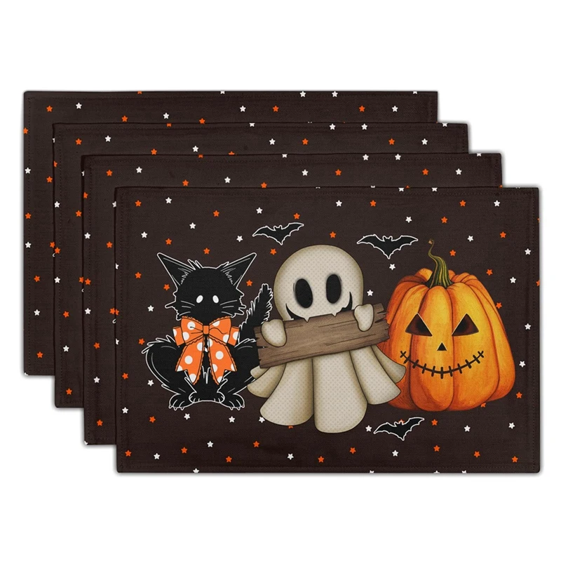 Halloween-Placemats-4-Pieces-Placemats-Kitchen-Tabletop-Indoor-And ...