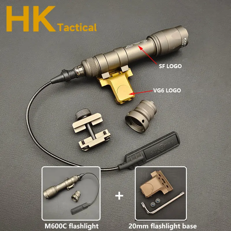Airsoft Surefir Metal M600C M300C Flashlight M300 M600 Scout Light Fit ...