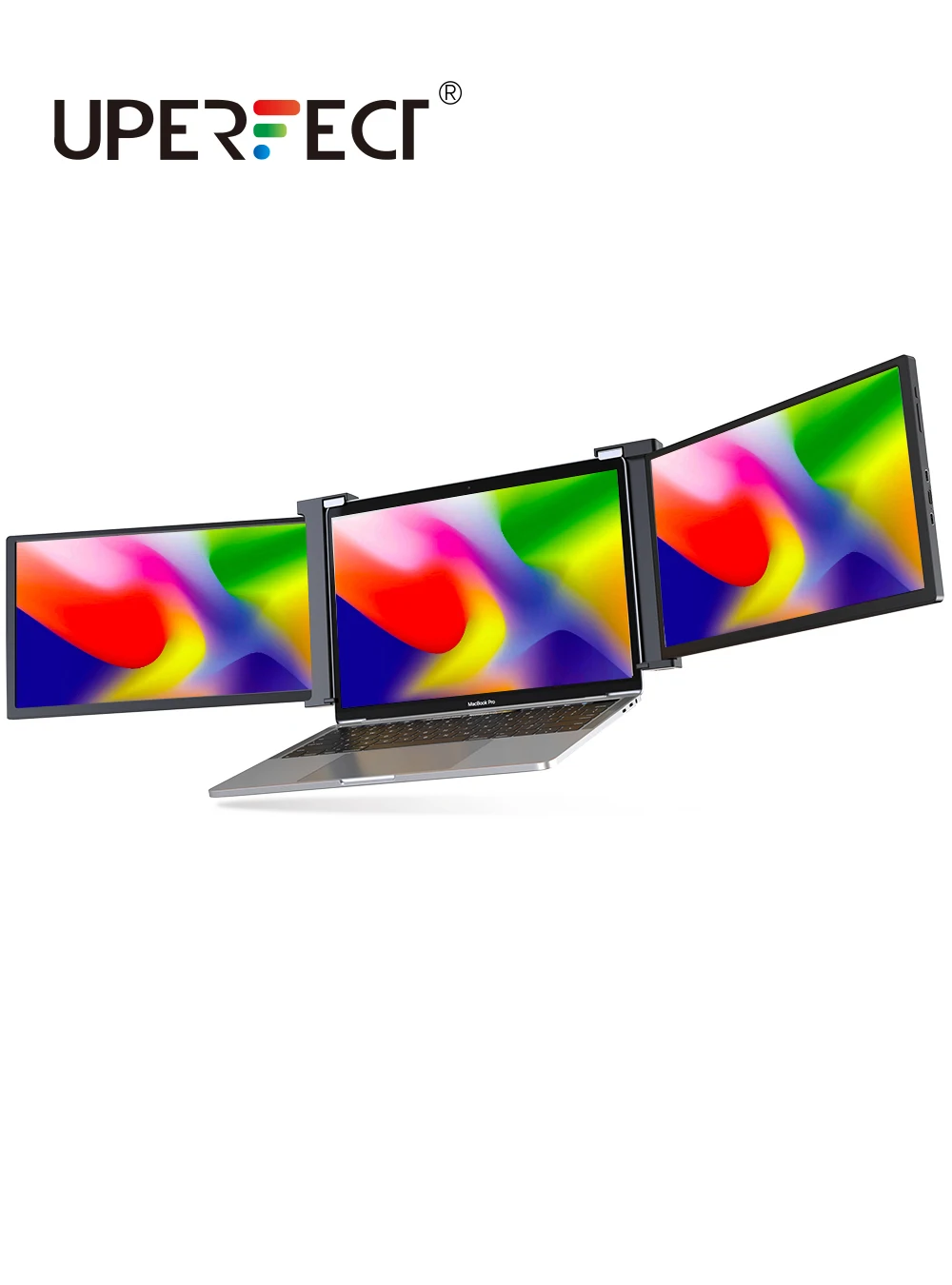 UPERFECT Triple Portable Monitor For Laptop Screen Extender Dual 14.0 ...
