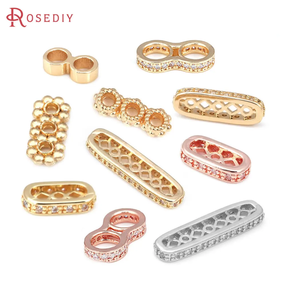 18K-Gold-Color-Brass-with-Holes-Rectangle-Bracelets-Spacer-Beads ...