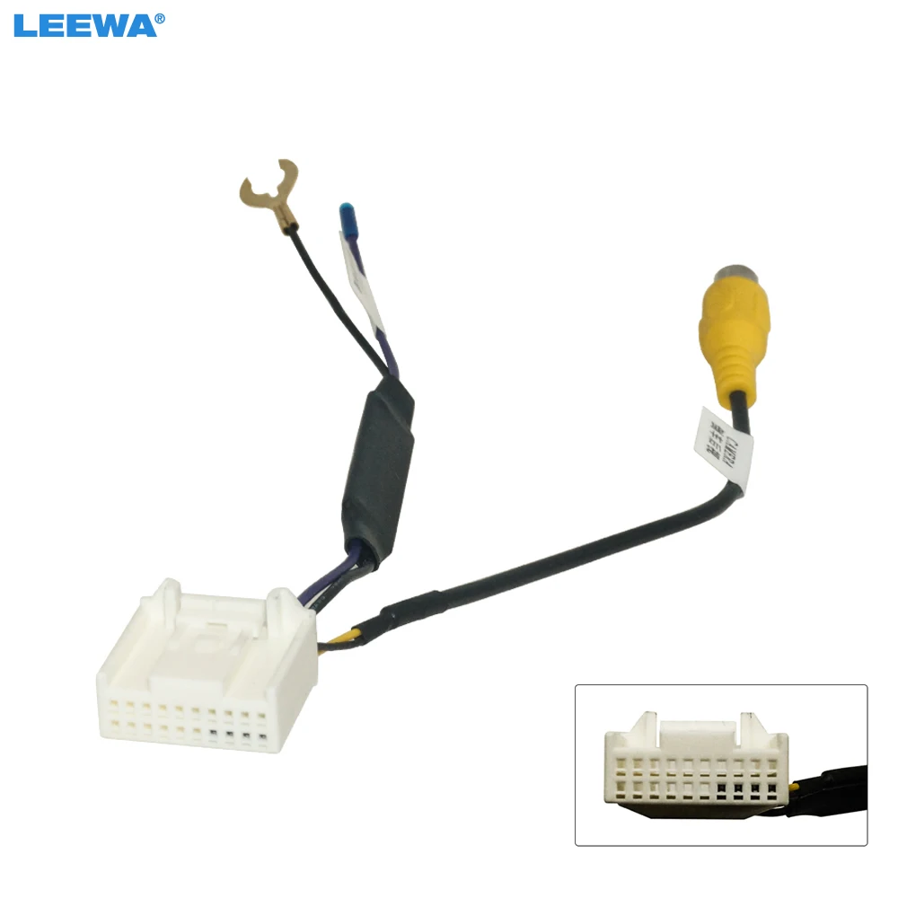 LEEWA-Car-20-pin-Reverse-Camera-Video-Input-Adapter-Wiring-Cable-Use ...