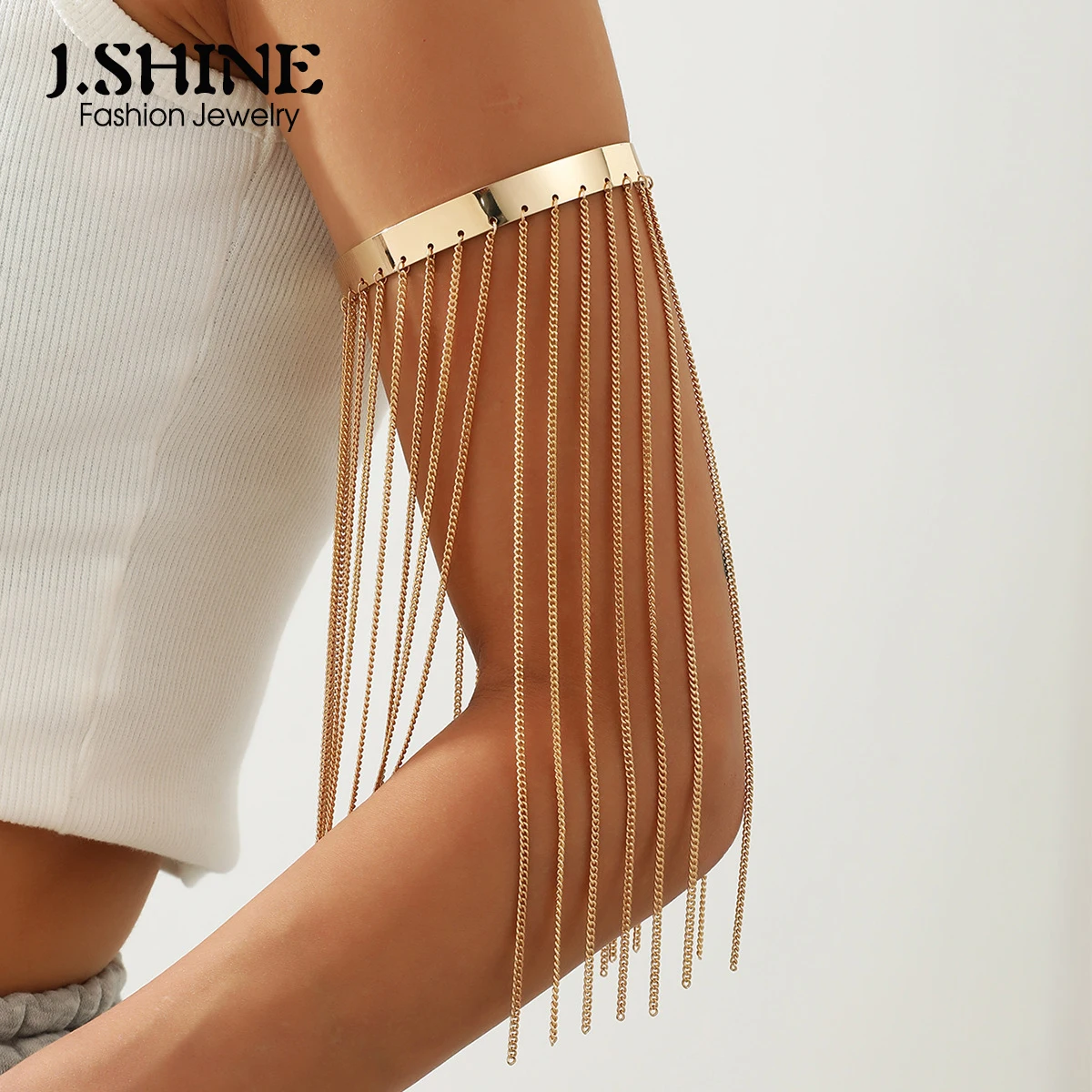 J-Shine-Punk-Gold-Color-Zinc-Alloy-Open-Adjustable-Upper-Arm-Bangles ...