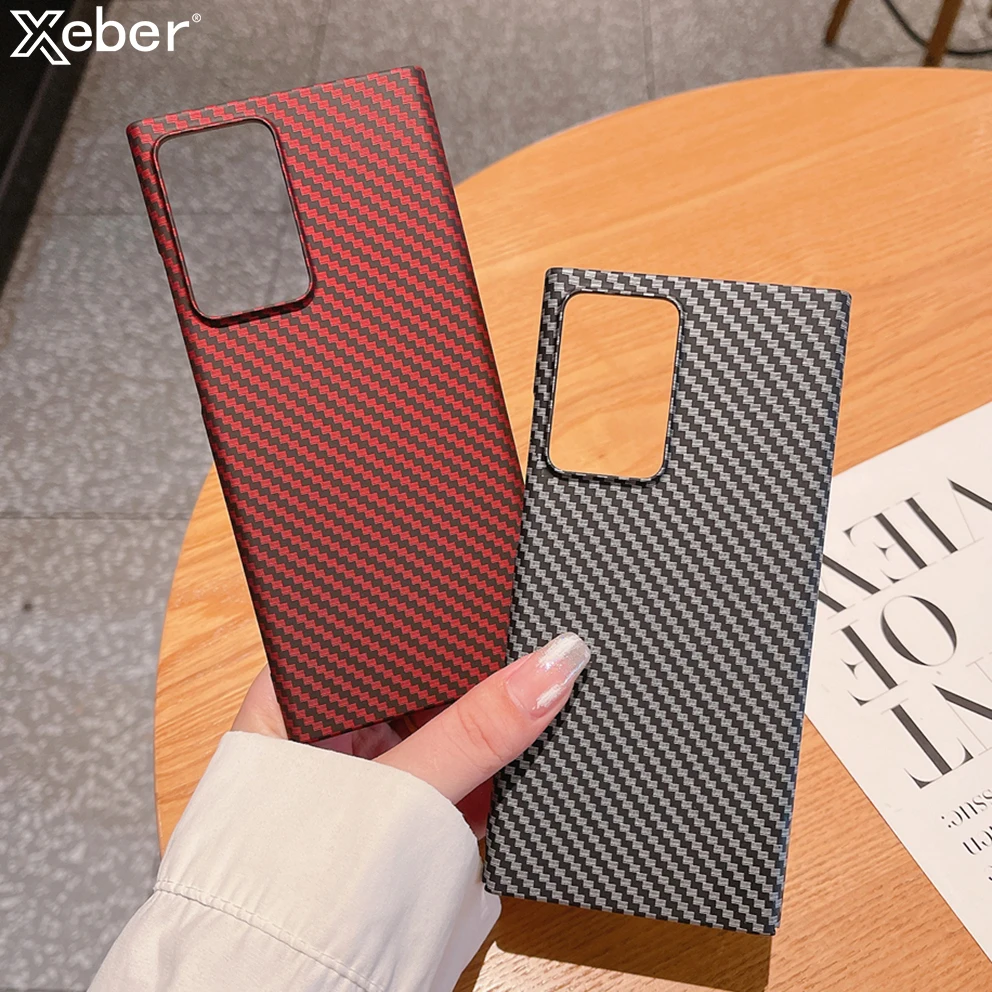 Luxury Ultra Thin Carbon Fiber Pattern Phone Case For Samsung S22 Ultra S21 Plus Note 20 10 Pro ...