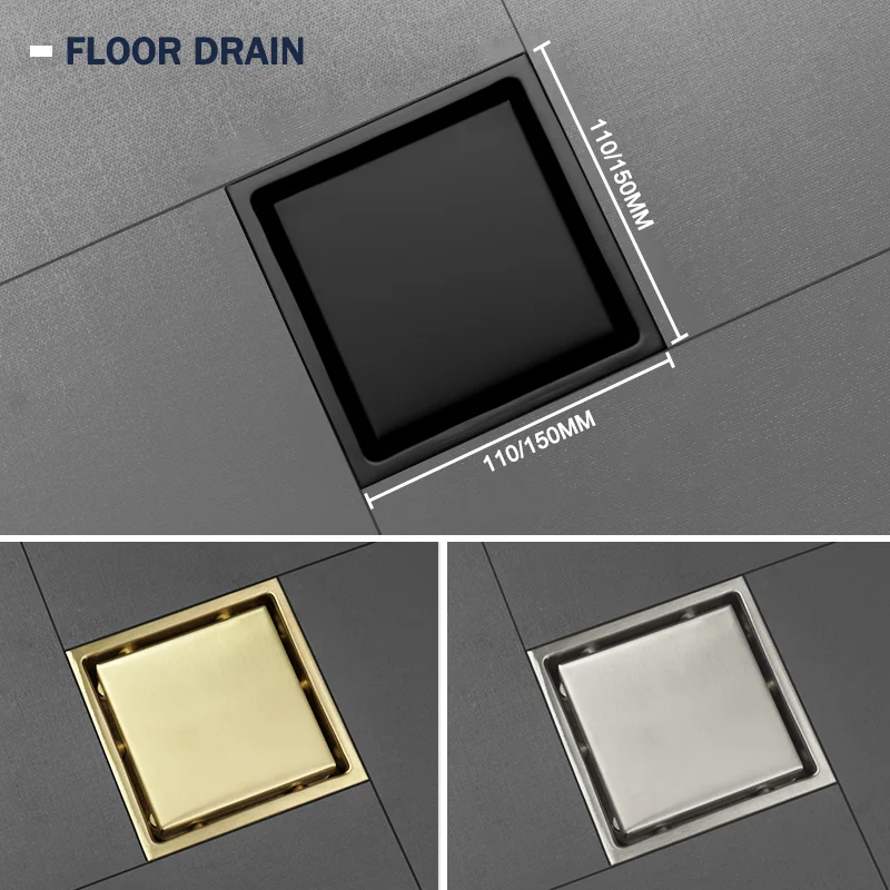 High-Quality-Square-Floor-Drain-304-Stainless-Steel-Invisible-Deodorant ...