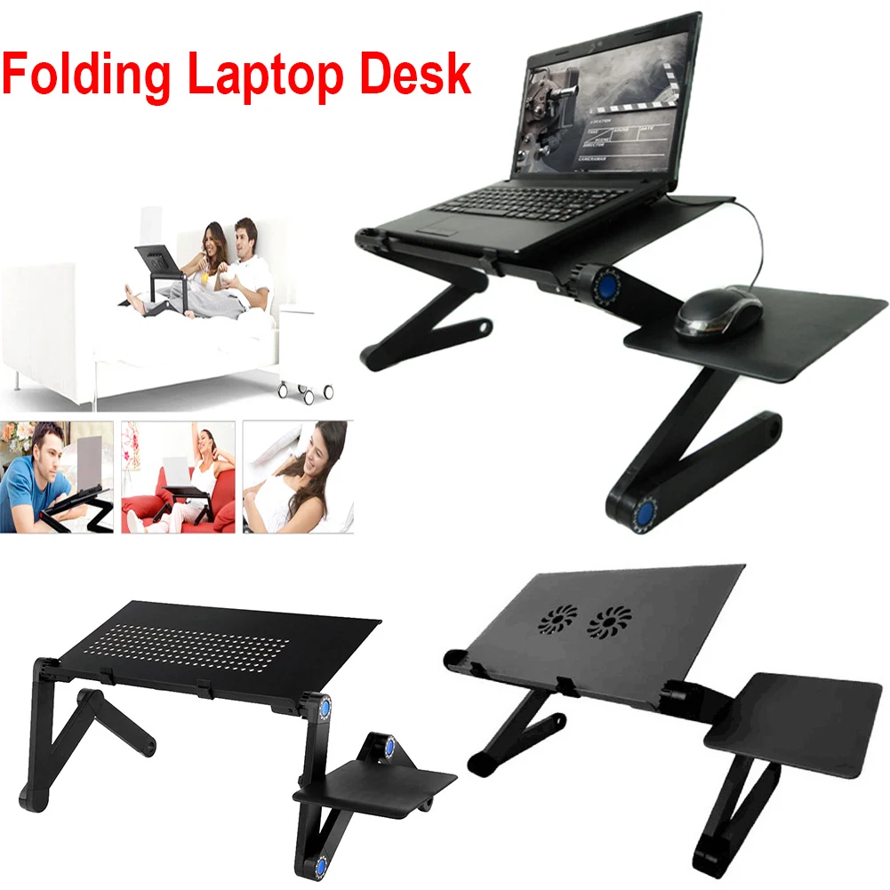Aluminum-Alloy-Folding-Laptop-Desk-Adjustable-Notebook-Stand-Tray-for ...