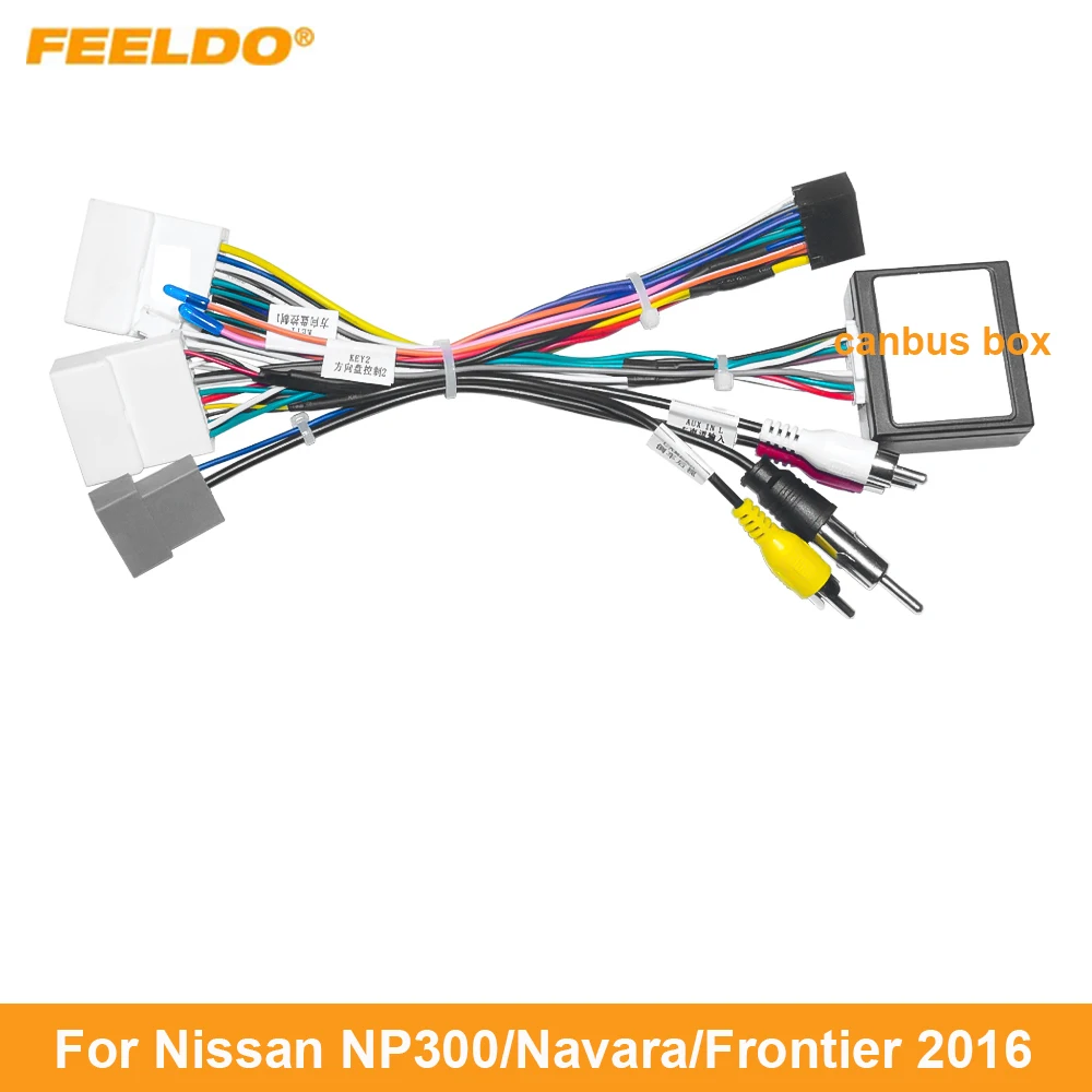 FEELDO Car 16pin Power Cord Wiring Harness Adapter For Nissan NP300/Navara/Frontier(2014 2016 ...