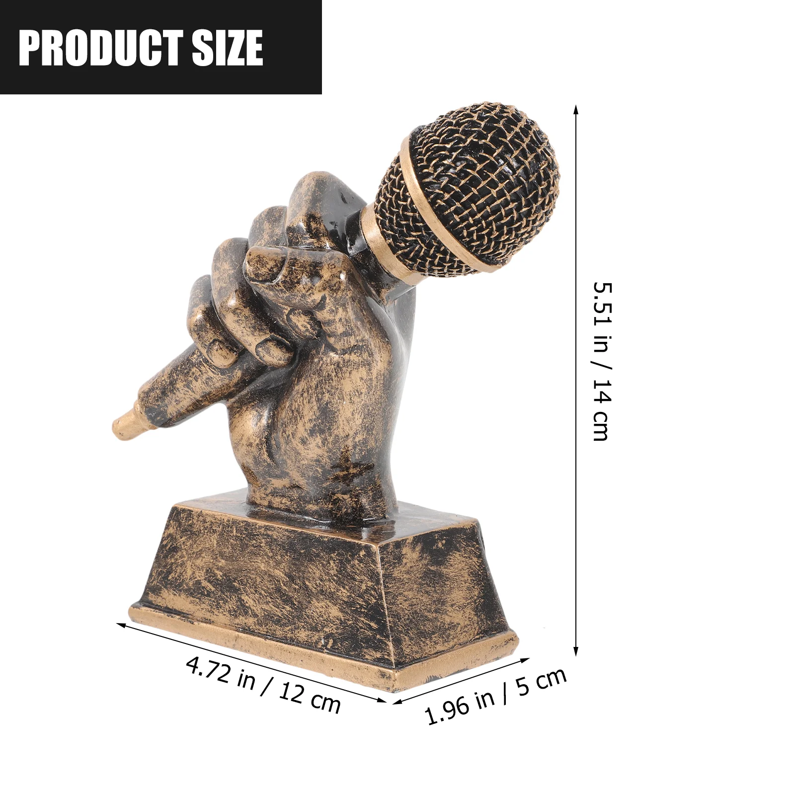 Microphone Trophies Silver Singer Trophy Appreciation Gift Dance Trophy ...