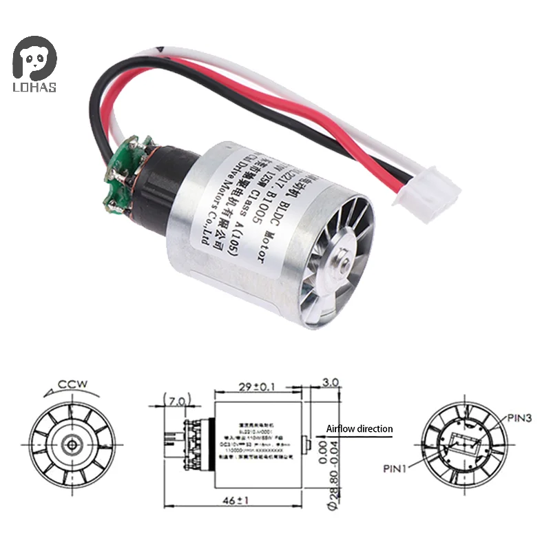 Mini-3-phase-Brushless-Duct-Fan-DC-140V-170V-110000RPM-Ultra-High-speed ...