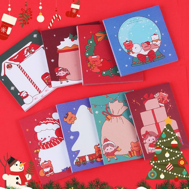 5pcs-Cute-Christmas-Sticky-Note-Pads-Notepads-Journal-School-Stationery ...