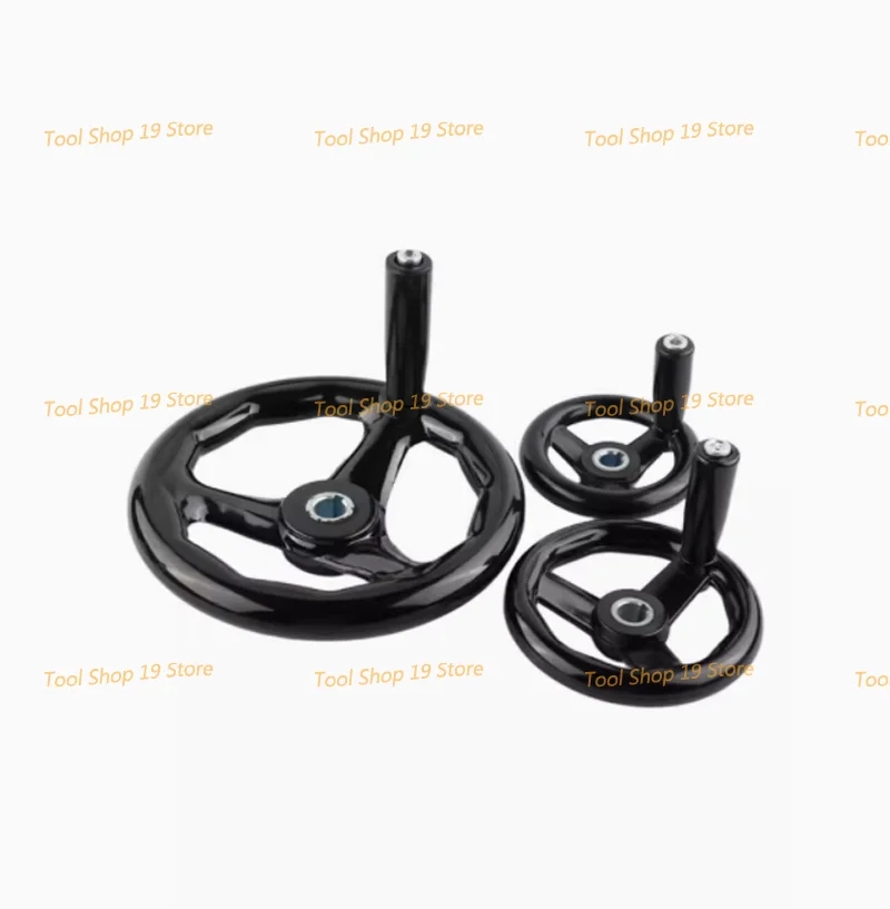 Black-HandWheel-Milling-Machine-Lathe-CNC-3D-Printer-Spoked-Hand-Wheel ...
