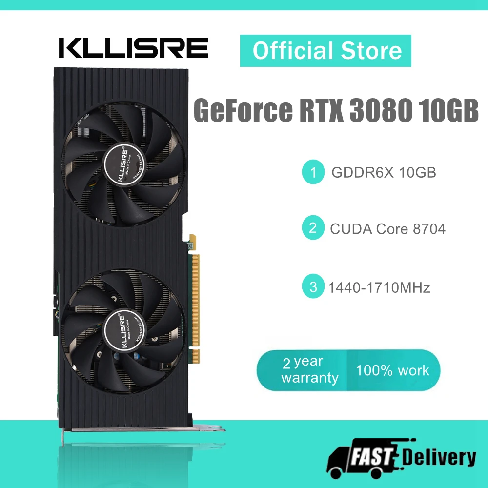 Kllisre-Graphics-Cards-RTX-3080-10GB-GDDR6X-GPU-Computer-PC-320bit-PCI ...