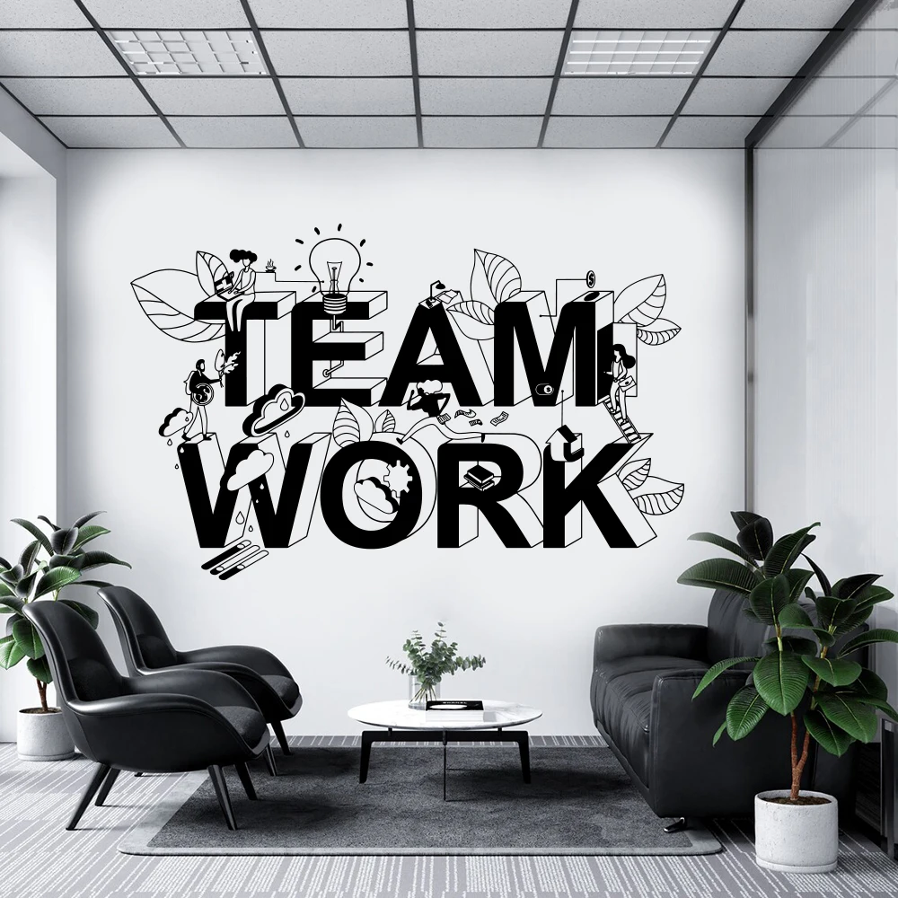 Large-Teamwork-Business-Office-Wall-Sticker-Workout-Team-Inspirational ...