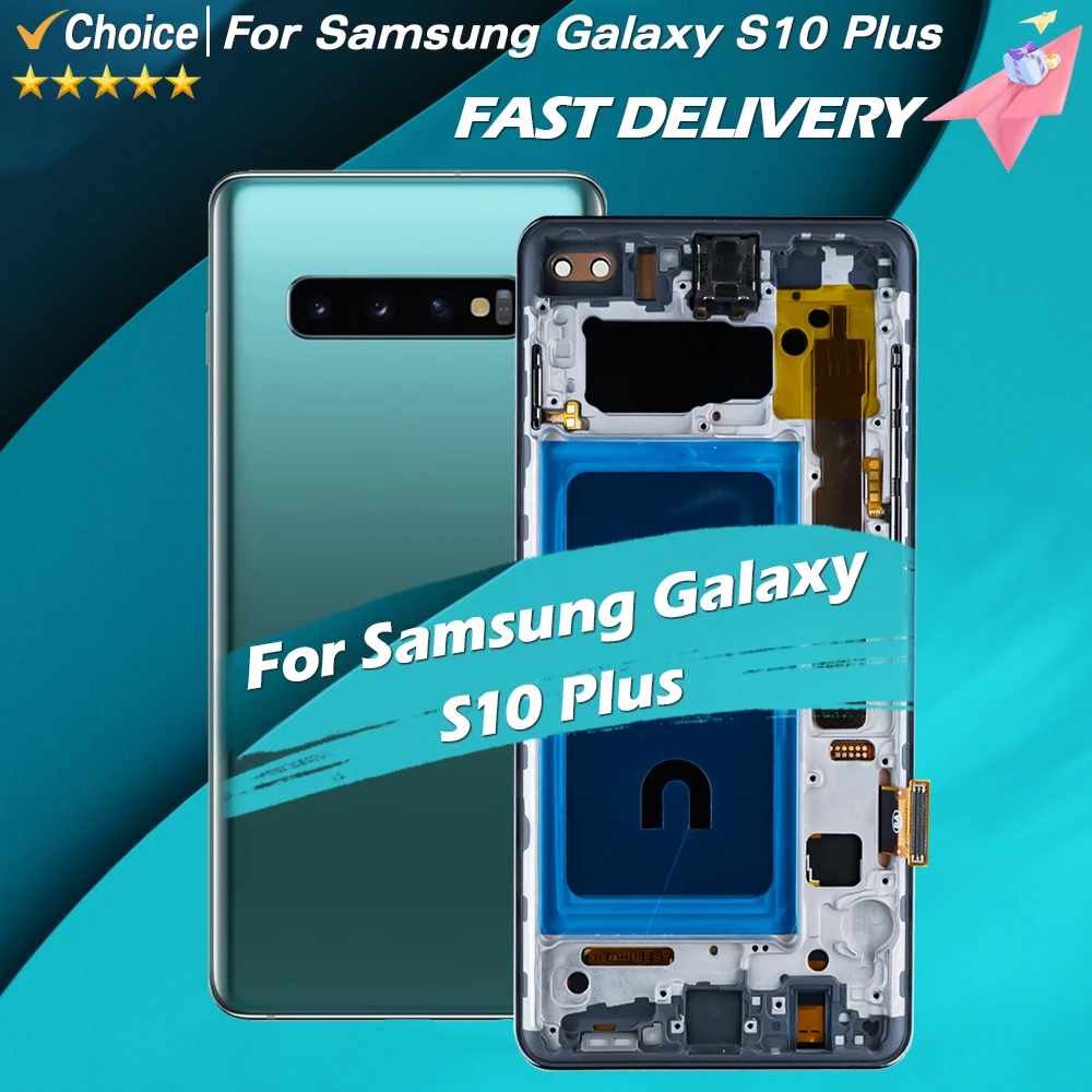 Screen-For-Samsung-Galaxy-S10-Plus-S10-G975-G975F-LCD-Display-Digital ...
