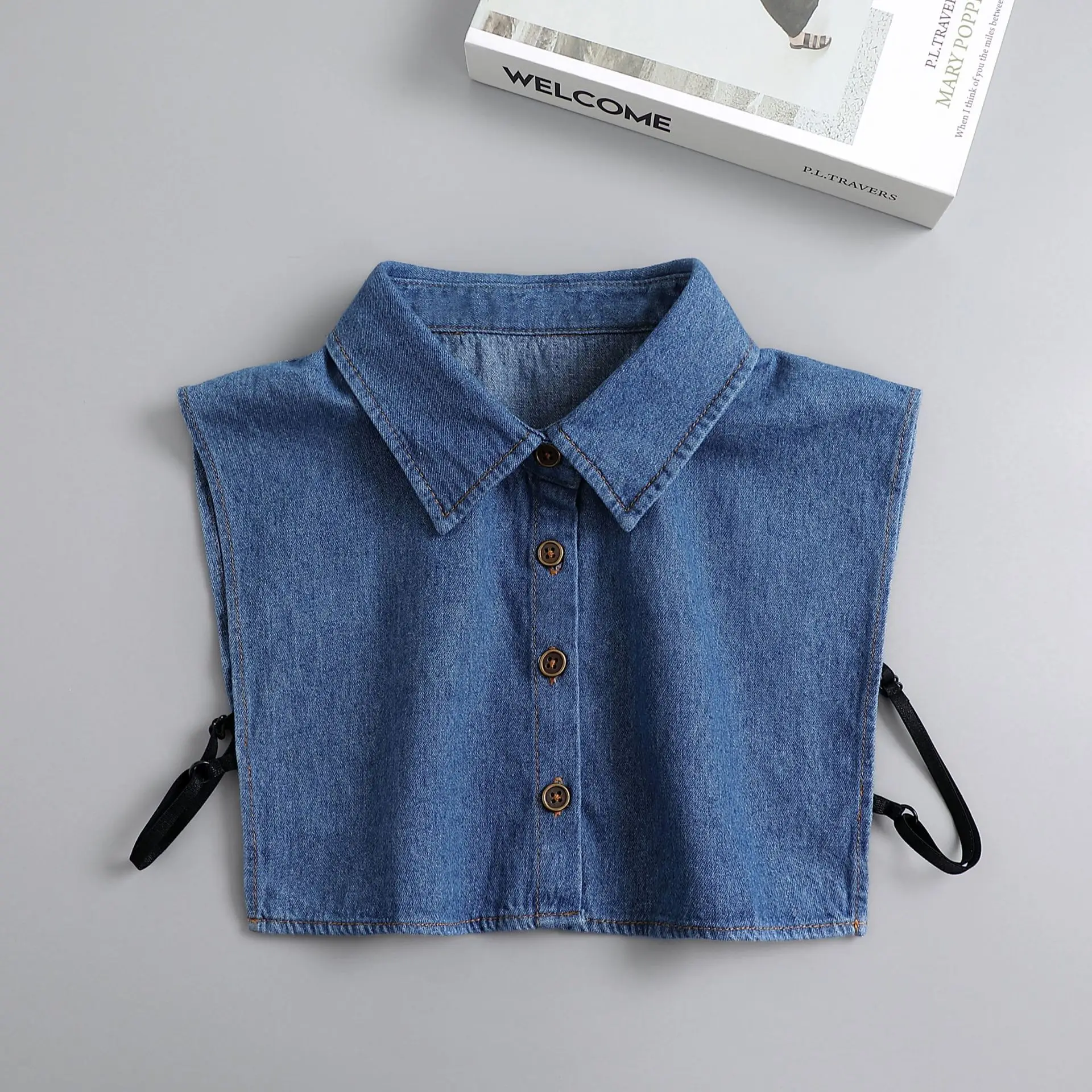 Fake Collar Women Detachable Collars Denim | Detachable Shirt Collar ...