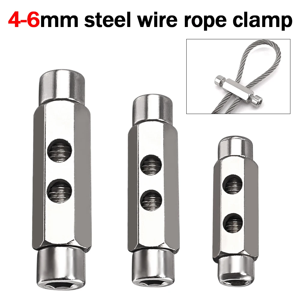 4/5/6mm Heavy-Duty Steel Wire Rope Clamp Adjustable Suspension Fixed ...