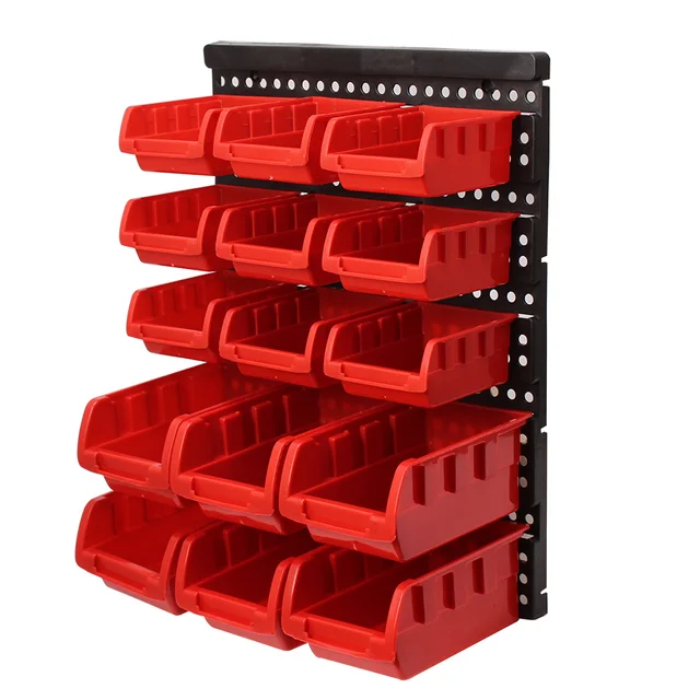 ABS Wall-Mounted Storage Box Tool Parts Garage Unit Shelving Hardware ...