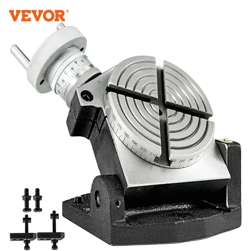 VEVOR-Vertical-Horizontal-Rotary-Table-4-100mm-4-Slots-Precision-HV ...