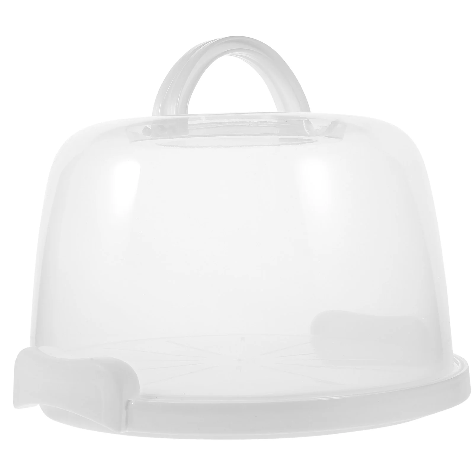 Plastic-Cake-Carrier-Lid-Handle-Round-Pie-Saver-Cupcake-Box-Cake-Keeper ...