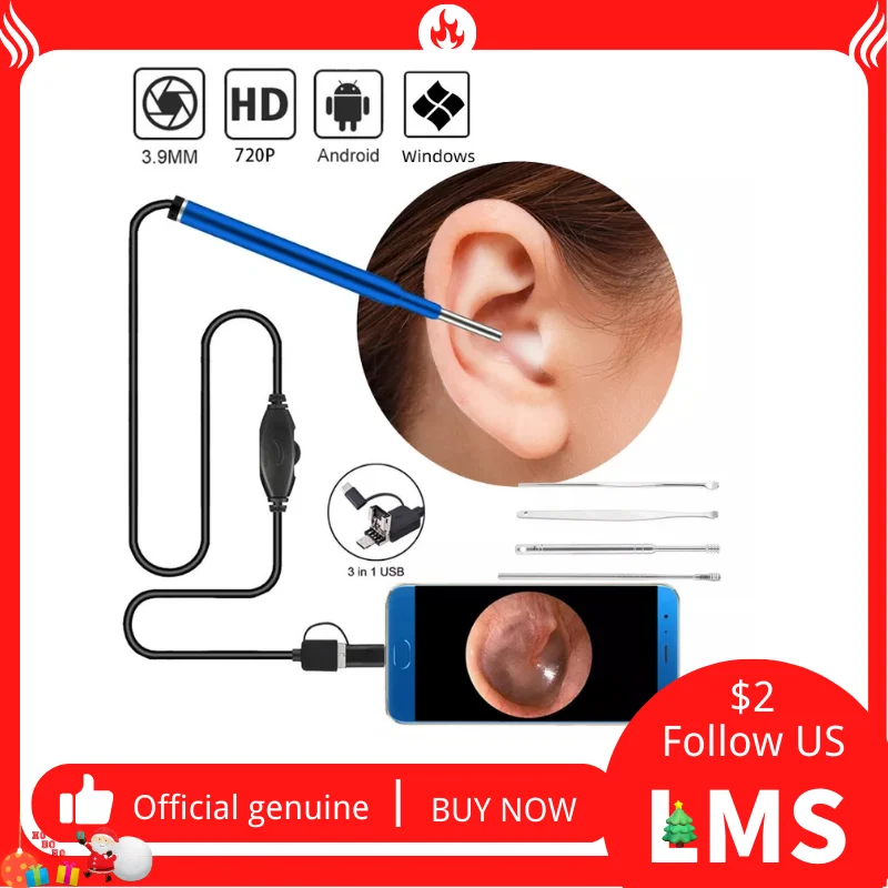 3-9mm-Otoscope-USB-Ear-Endoscope-Camera-Type-C-Ent-Nose-Inspect-Cameras ...