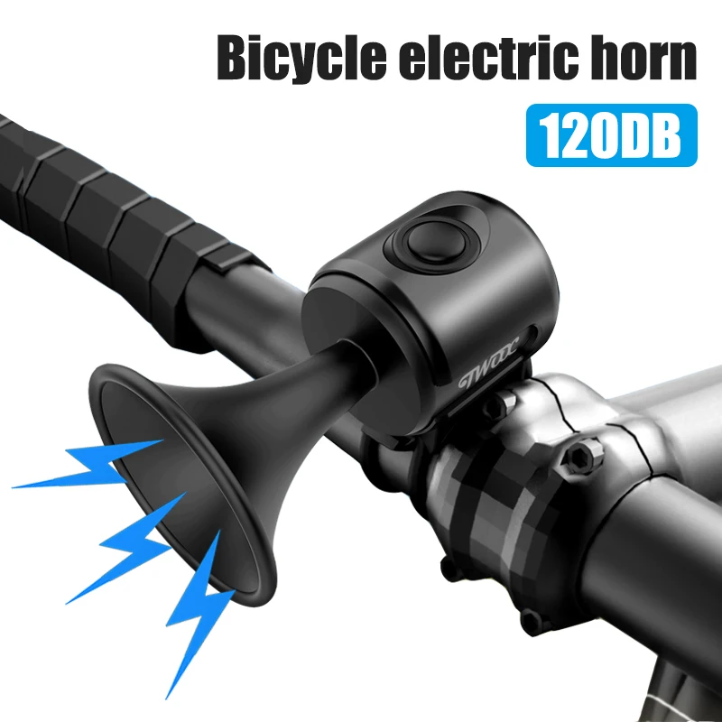 Bike-Electronic-Loud-Horn-120-Db-Warning-Safety-Electric-Bell-Police ...