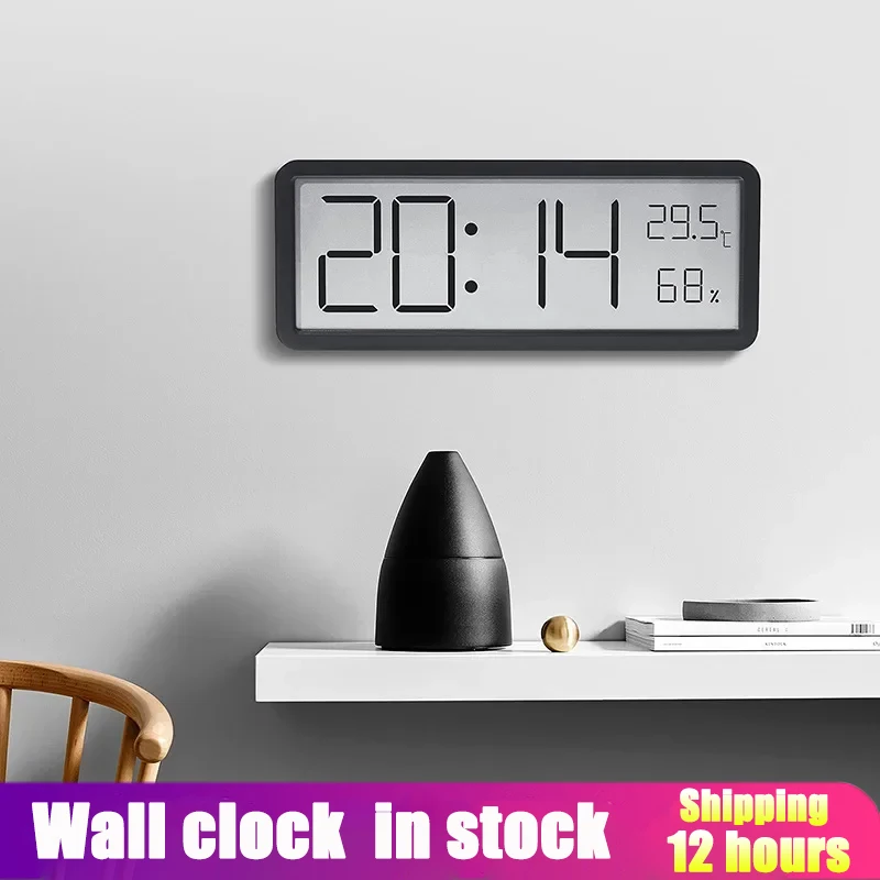 LCD-Screen-Digital-Wall-Clock-Time-Temperature-Humidity-Display ...