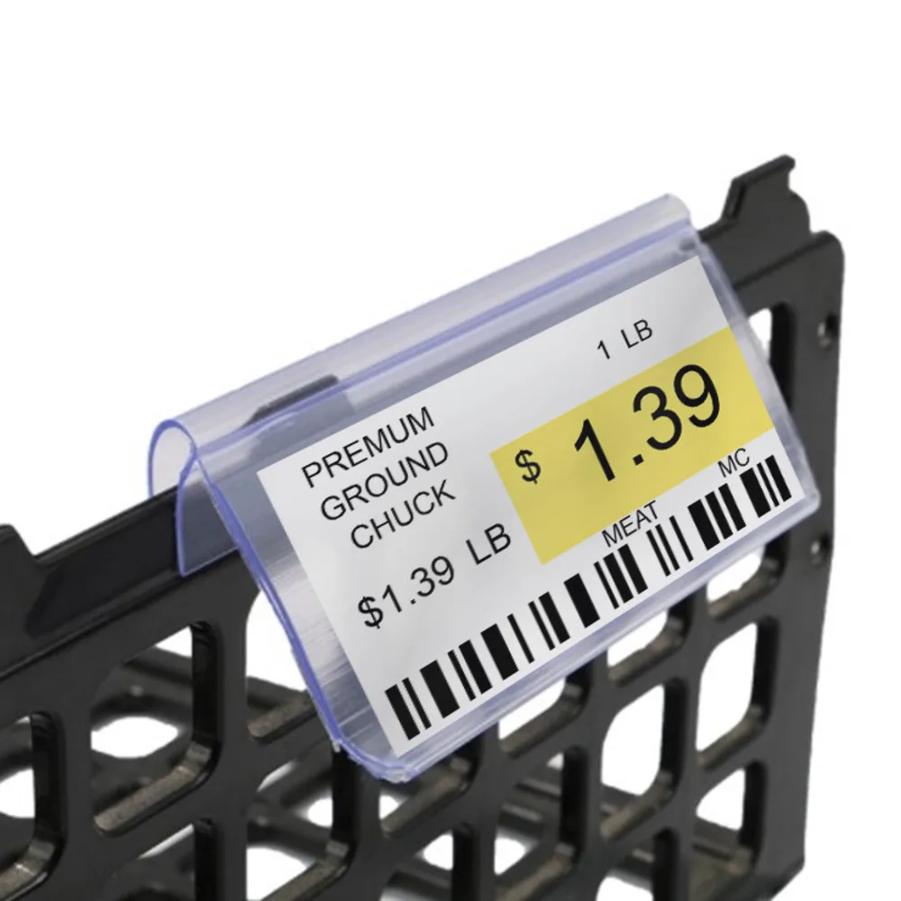 Supermarket-Merchandise-U-Sign-Label-Holder-Frame-Plastic-Box-Container ...
