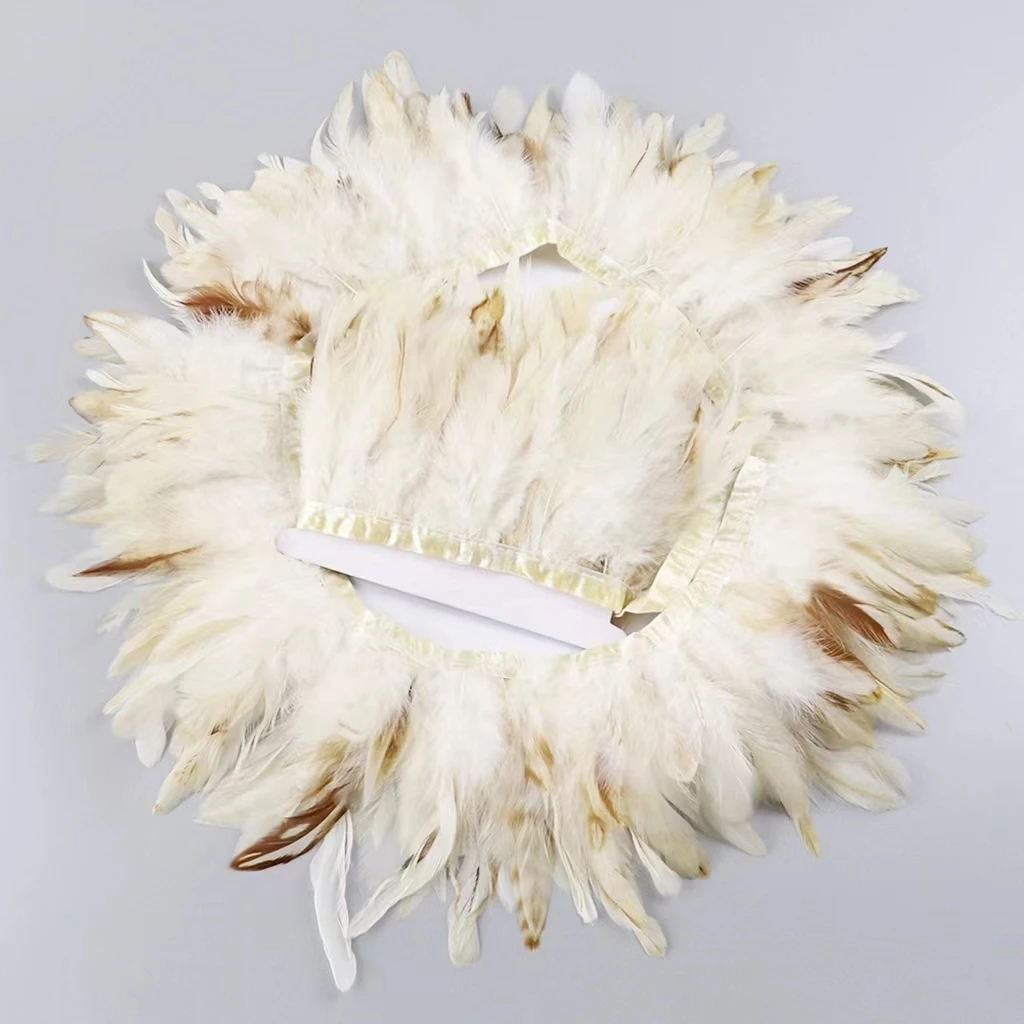 1m-Natural-White-Chicken-Rooster-Feather-Trim-Fringe-10-15CM-Pheasant ...