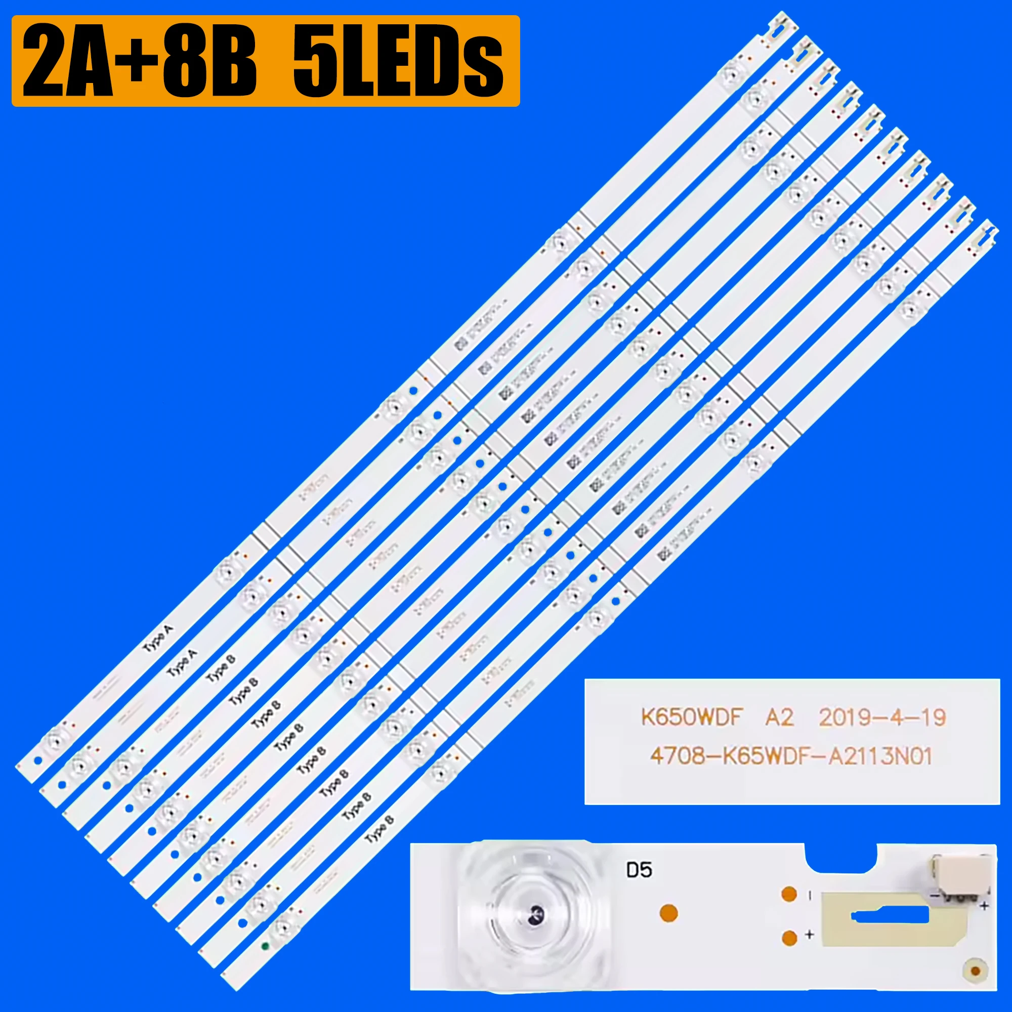 LED Backlight strip for 65DS8800 65PUF7184/T3 65PUF7184 4708-K65WDF ...