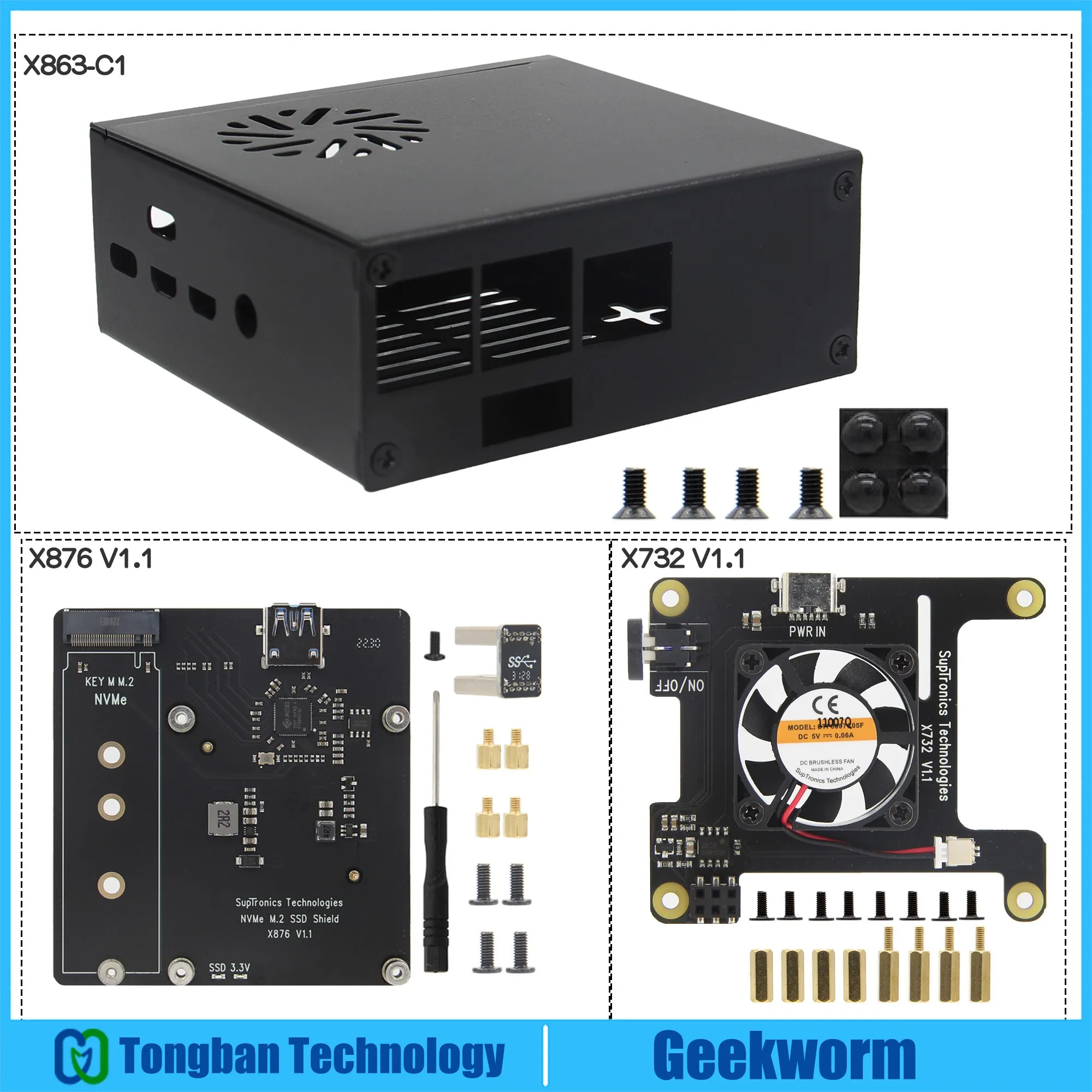 Geekworm-Raspberry-Pi-X876-NVMe-M-2-SATA-SSD-Expansion-Board-with-Metal ...